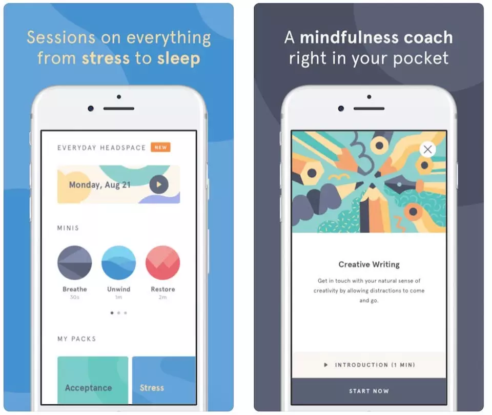 De bêste apps foar meditaasje en mindfulness om jo geast te kalmeren 10018_2
