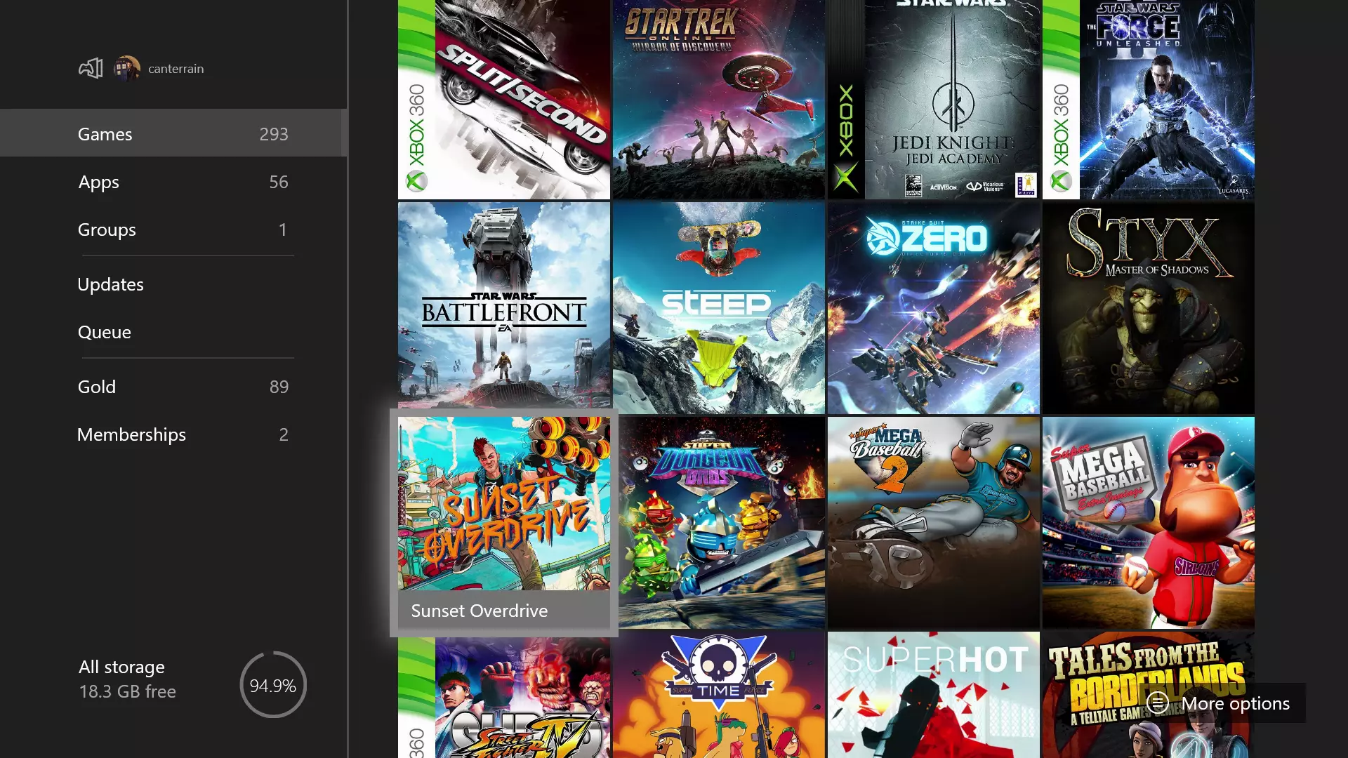 En liste over 293 digitale Xbox-spil