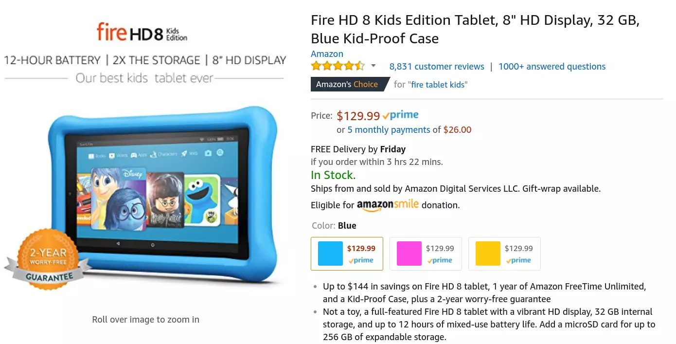 Ostatko Amazon Fire Tabletin? Osta Kid’s Edition (vaikka se ei olisikaan lapsille) 10037_3