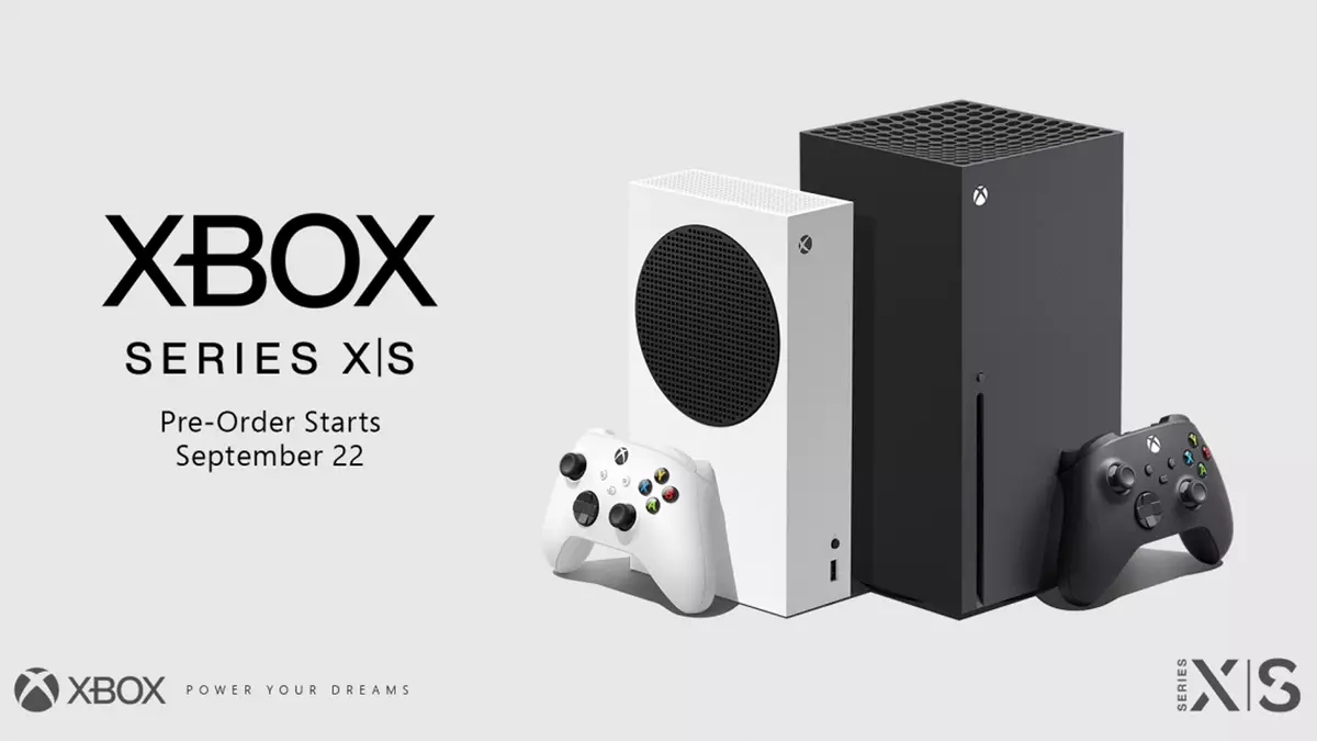 Usa ka bandila alang sa Xbox Series X ug Series S preorders.