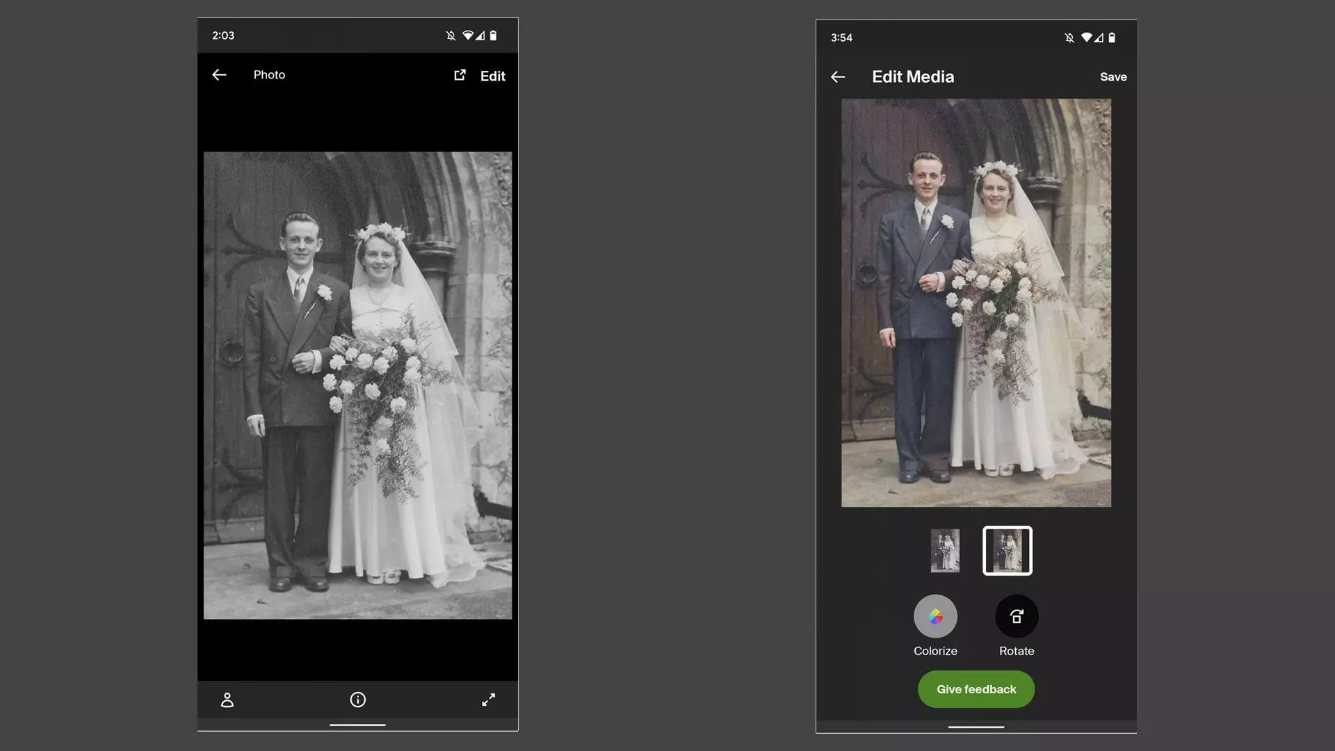 Naujausias „Ancestry“ įrankis leidžia nuspalvinti senas šeimos nuotraukas