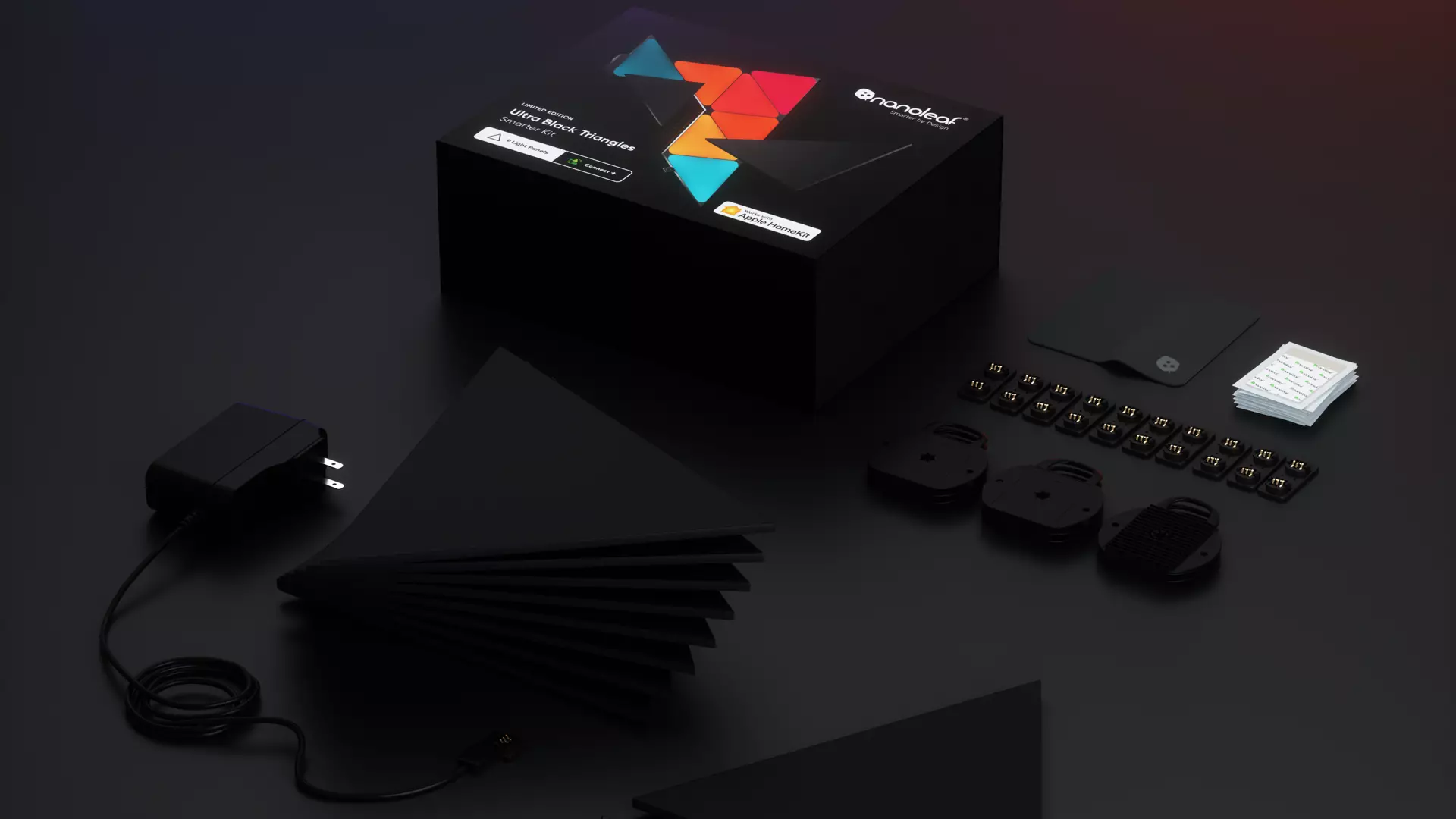 Nanoleaf lanza un conxunto de triángulos ultra negros de edición limitada
