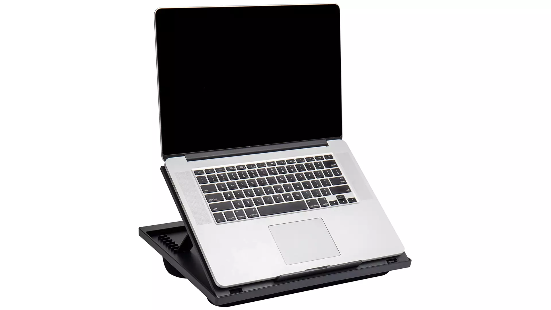 Czytnik myśli LTADJUST-BLK Regulowane, przenośne, 8-pozycyjne biurko na laptopa z wbudowanymi poduszkami