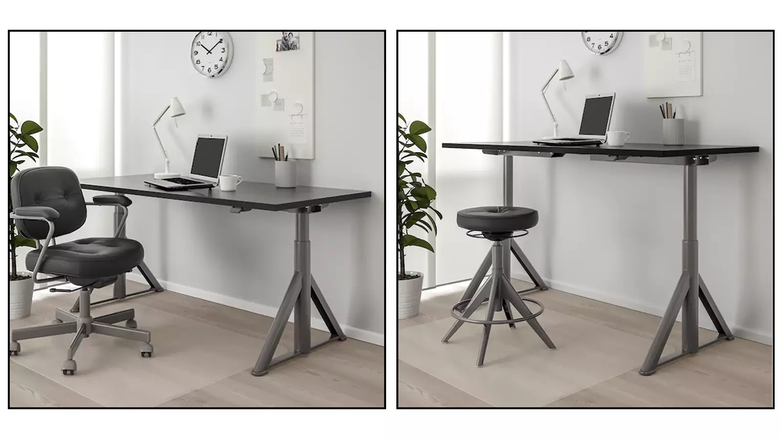 Ikea Idasen automatiskt elektriskt ståbord minimal design robust skandinavisk inredning