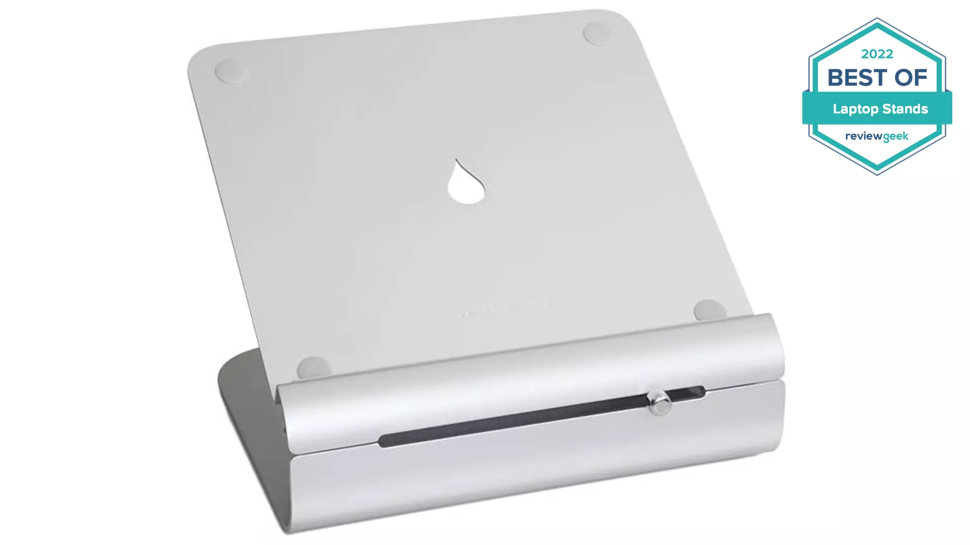 Dudukan laptop Rain Design iLevel2 dengan ketinggian yang dapat disesuaikan