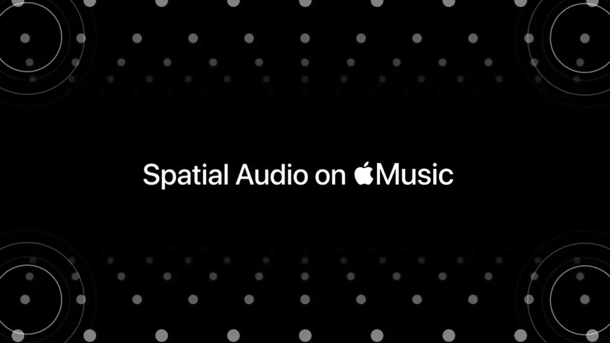 “Apple Music” -iň giňişleýin ses bildiriş wideosyndan banner.