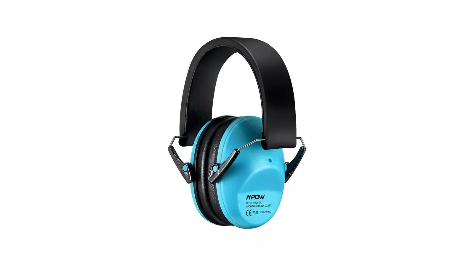 一套蓝色的 Mpow 儿童听力保护耳罩。