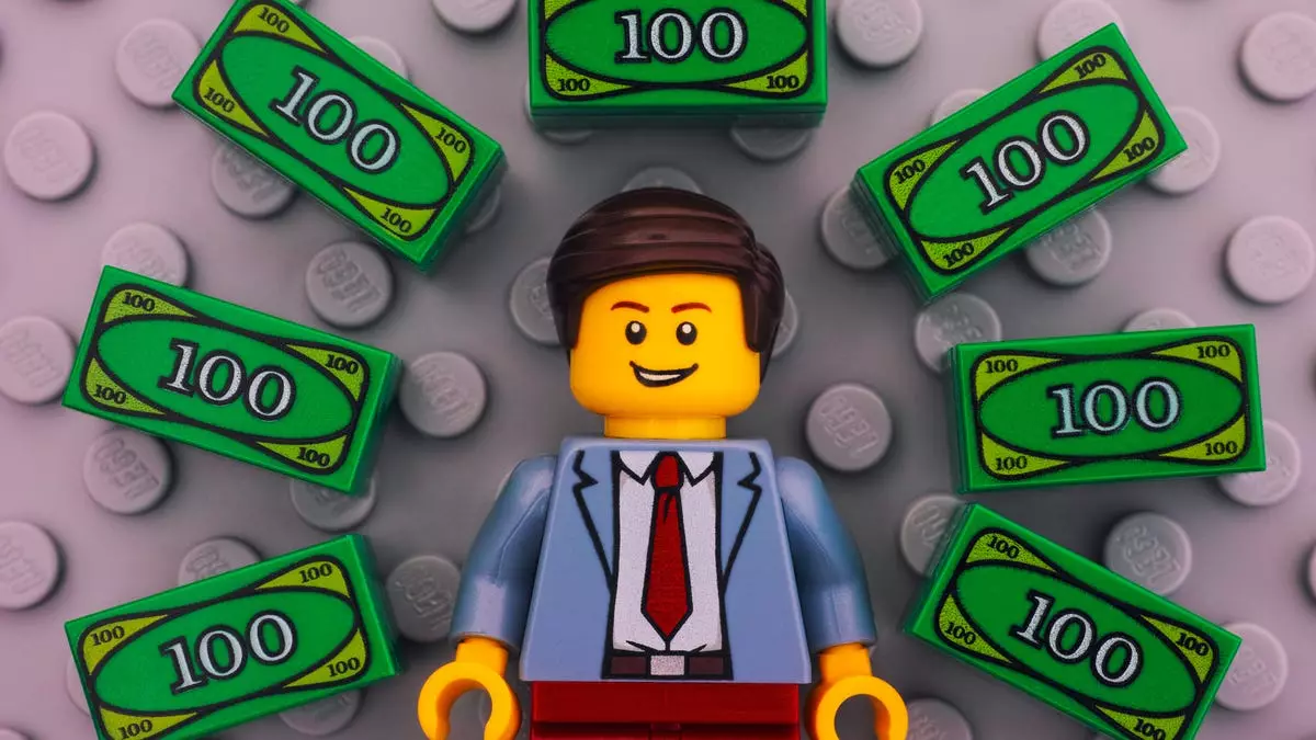 LEGO-minihahmo ja LEGO-rahat