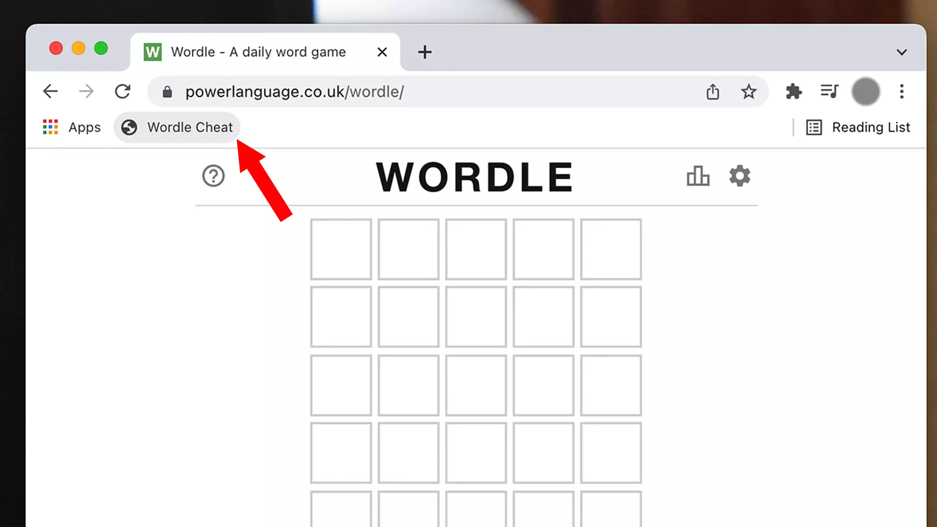 在 Chrome 中查看 Geek 的 Wordle 作弊。
