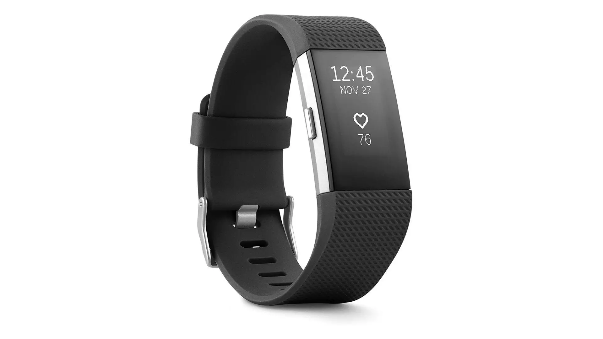 Fitbit Charge 2 Kiwango cha Moyo na Fitness Wristband katika nyeusi