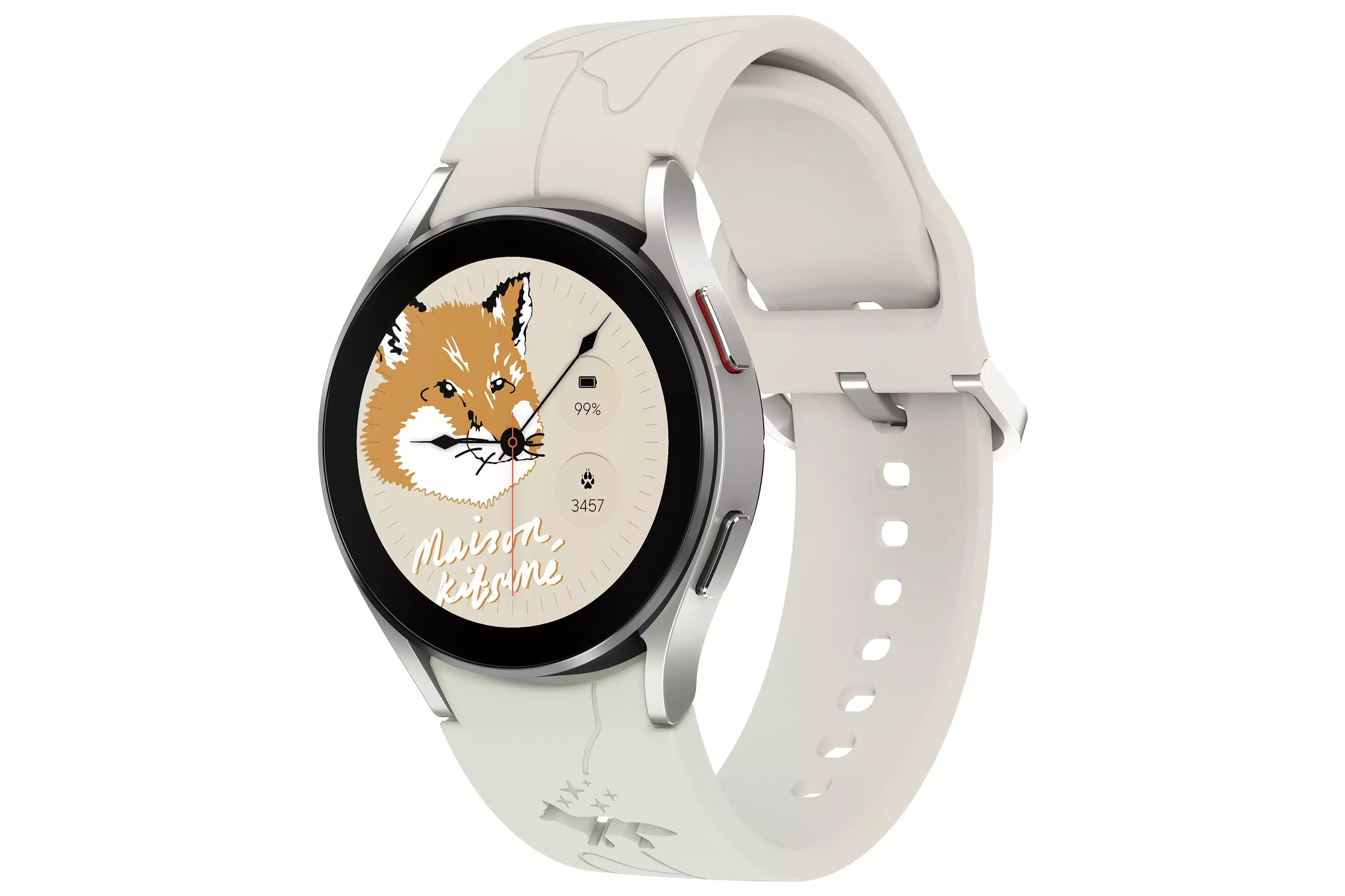 Galaxy Watch 4 Maison Kitsune ထုတ်ဝေမှု။