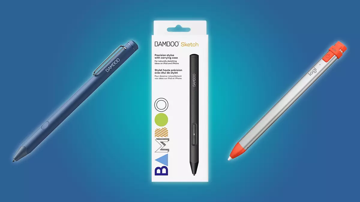 Wacom Bamboo Sketch, Wacom Bamboo Fineline və Logitech Crayon