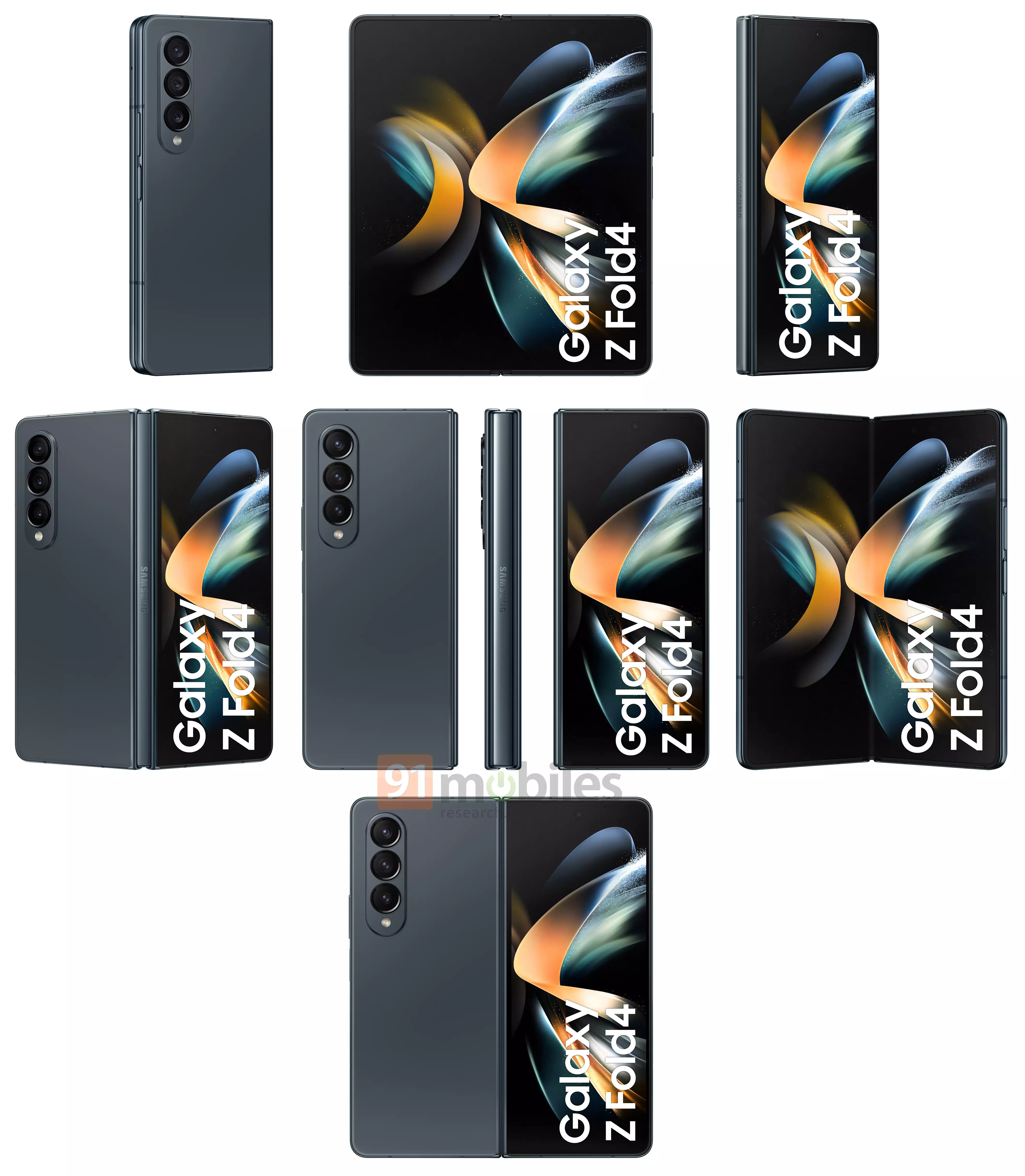 Uniklý obrázek Galaxy Z Fold 4 v šedé barvě