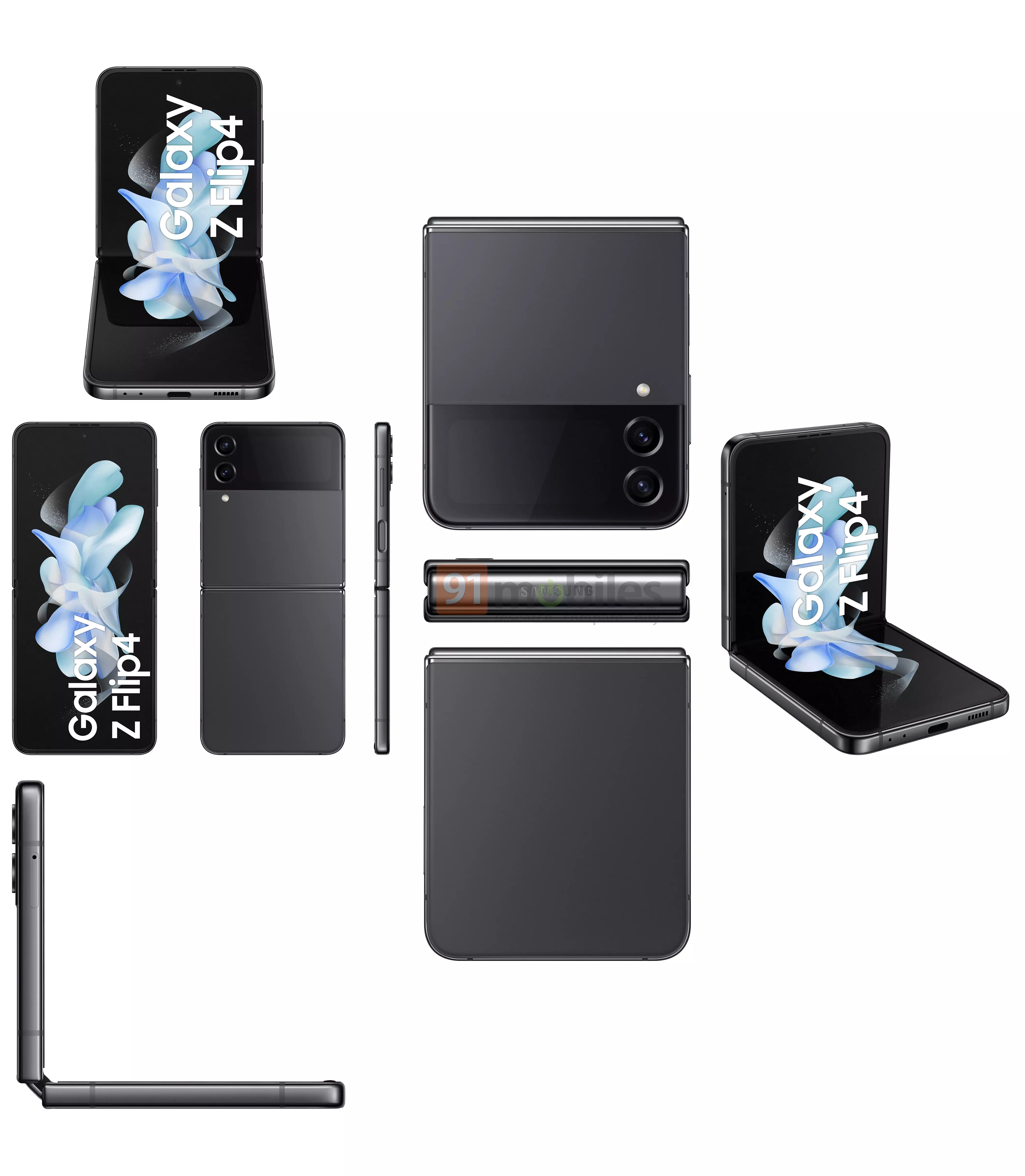Uniklý obrázek Galaxy Z Flip 4 v černé barvě