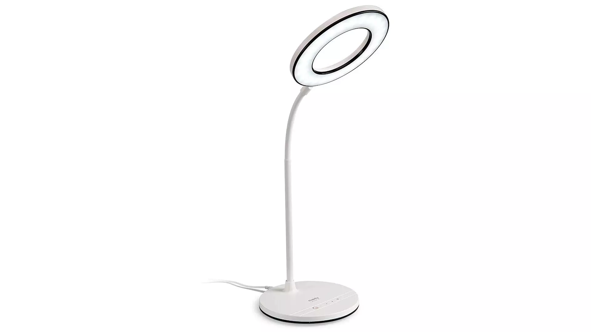 I-Miady LED Desk Lamp Eye-Caring Table Lamp inezinhlobo ezintathu zemibala, amazinga amane okukhanya.