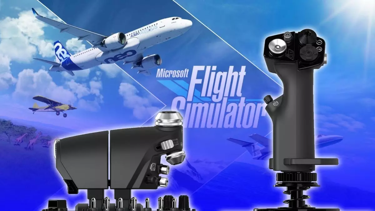 Logitech X56 HOTAS og Flight Simulator bakgrunnsbilde