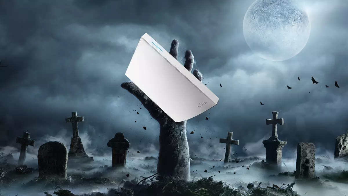 Zombie wydostający się z grobu i trzymający piasty Wink.