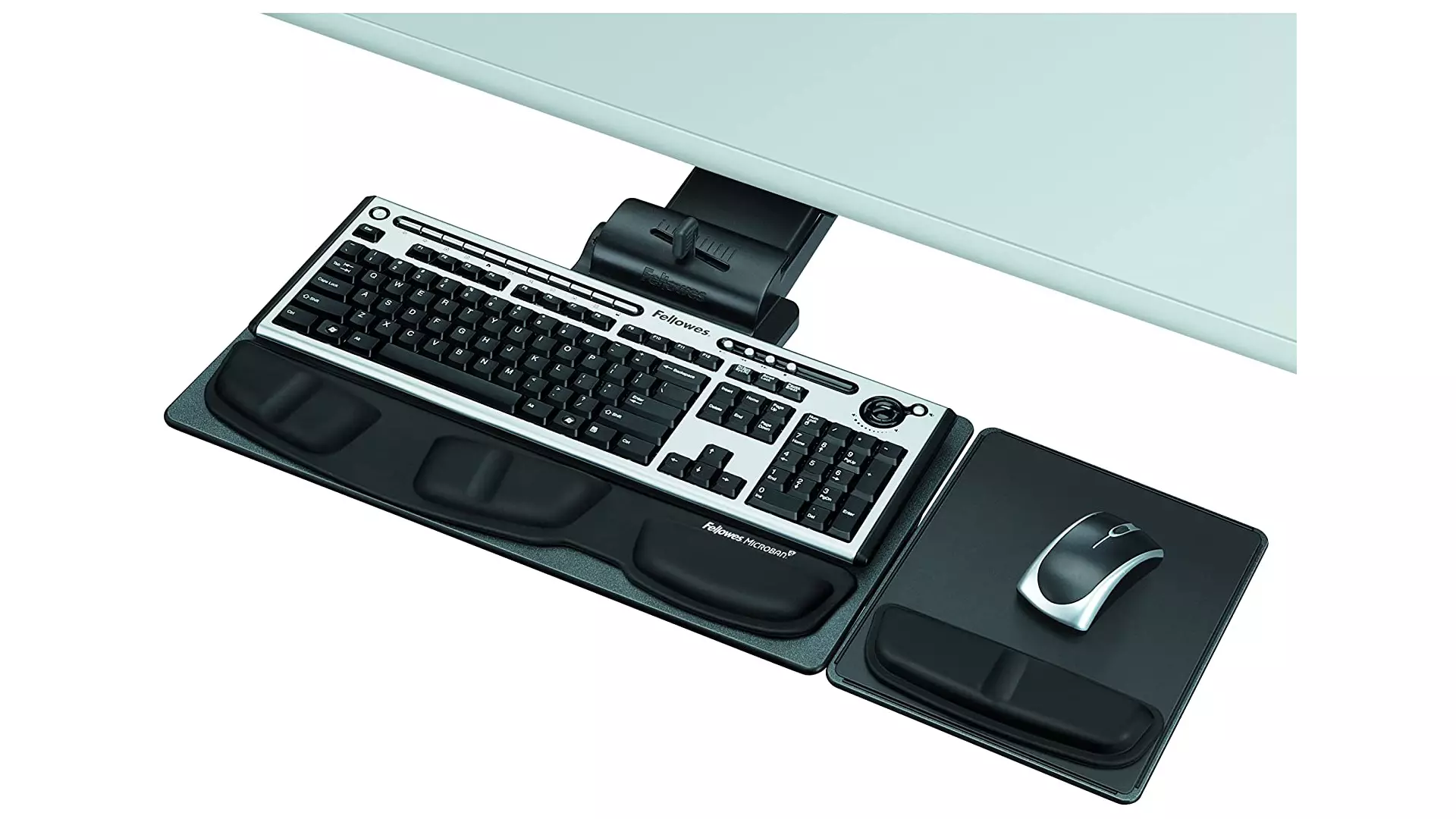Vassoio per tastiera Executive Fellowes Professional Series con tastiera e mouse