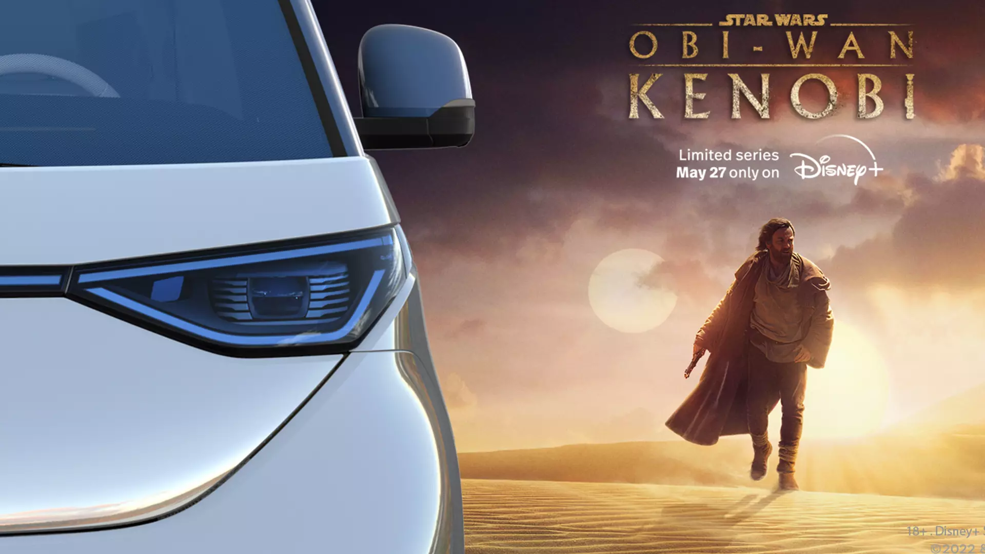 大眾汽車的身份證。 Buzz 在新的宣傳視頻中與“Obi-Wan”演員見面