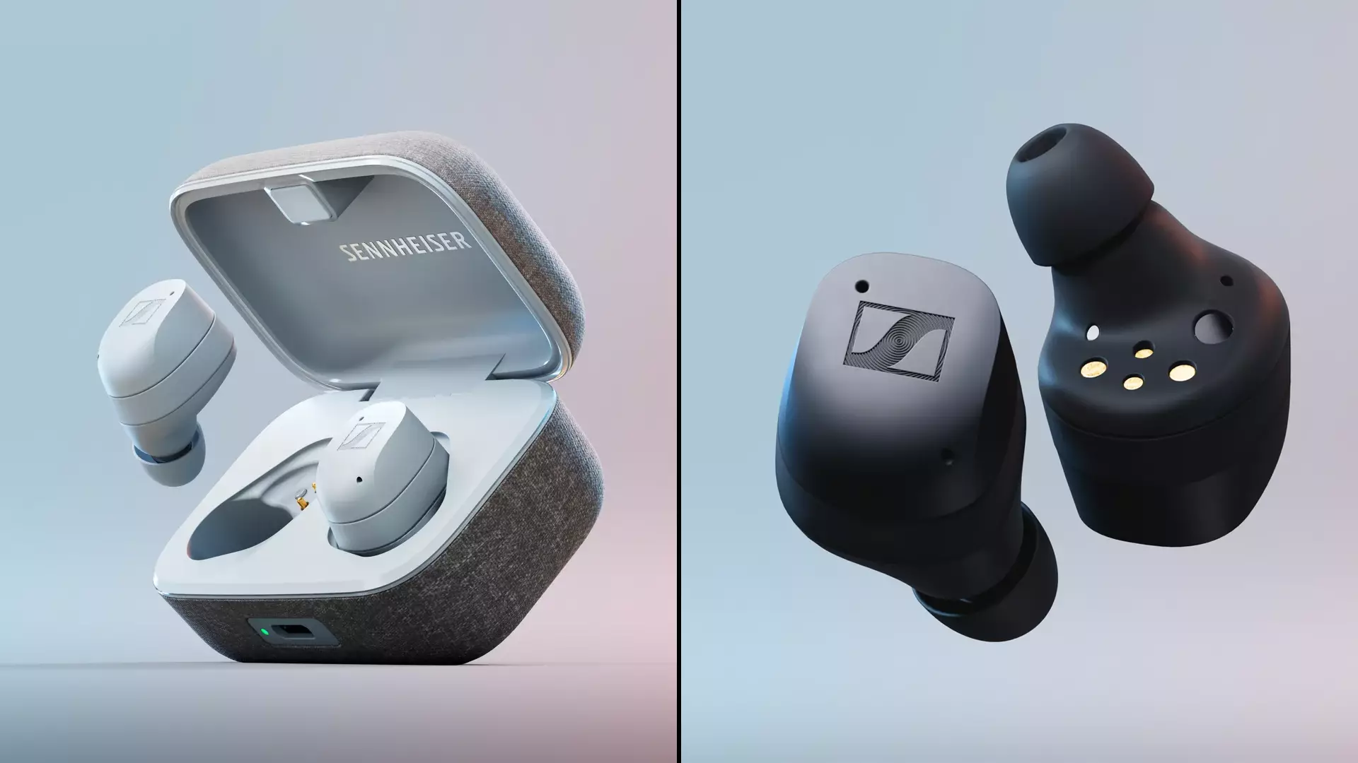 A Sennheiser új Momentum True Wireless fülhallgatói fehér és fekete színben