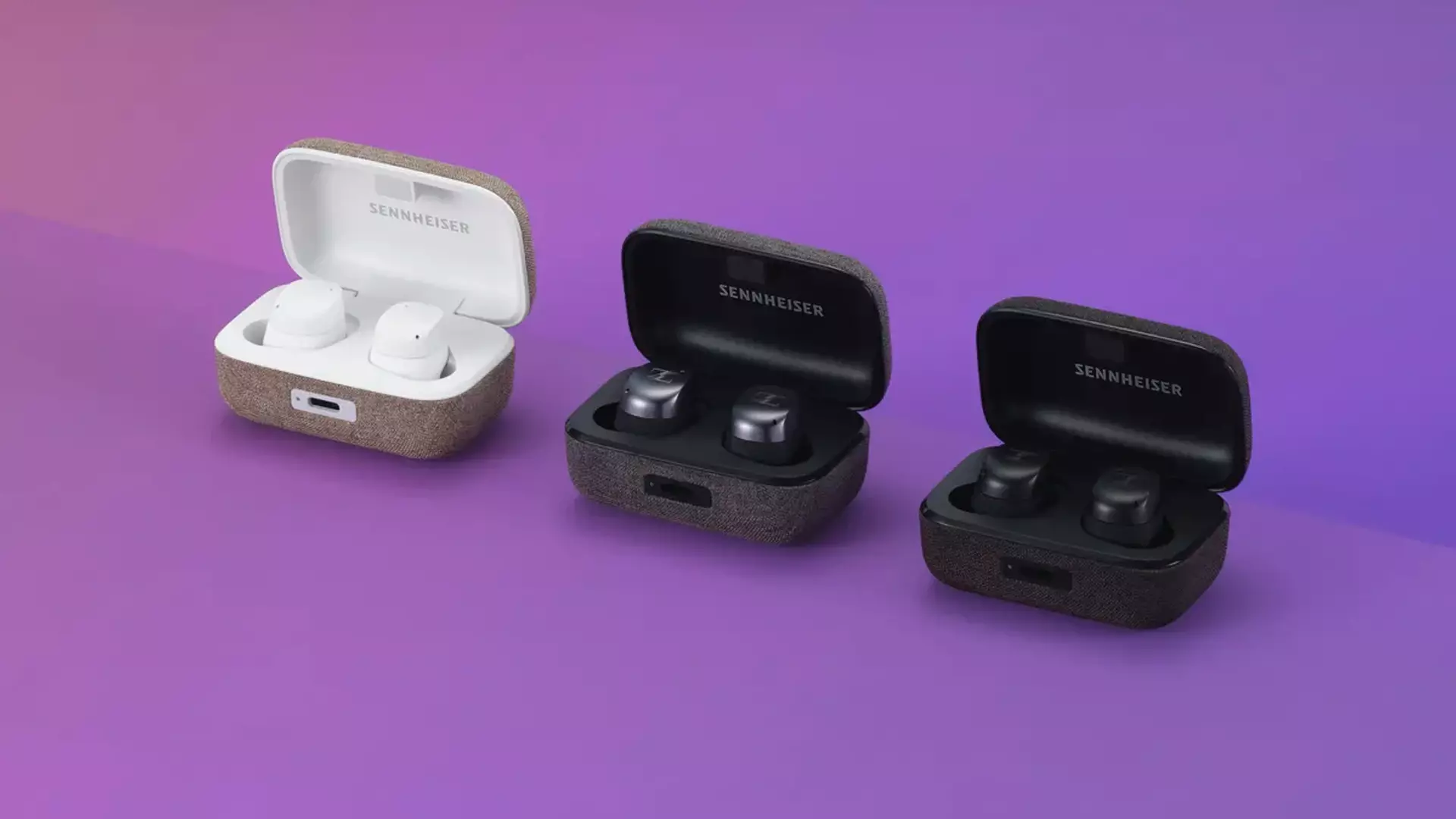 Sennheisers nye Momentum True Wireless 3 øretelefoner i hvid, grafit og sort