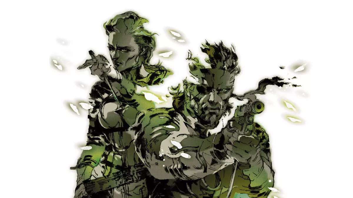 Artwork Ular dan Big Boss dari Metal Gear Solid 3