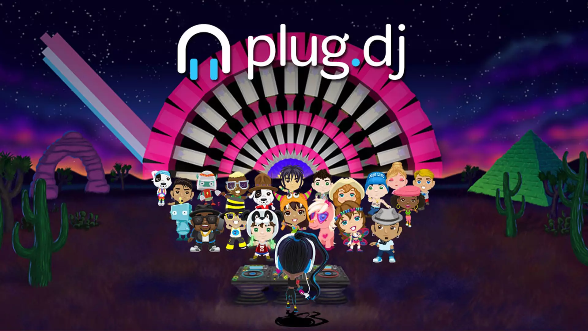 Plug.DJ сайты рәсеме.