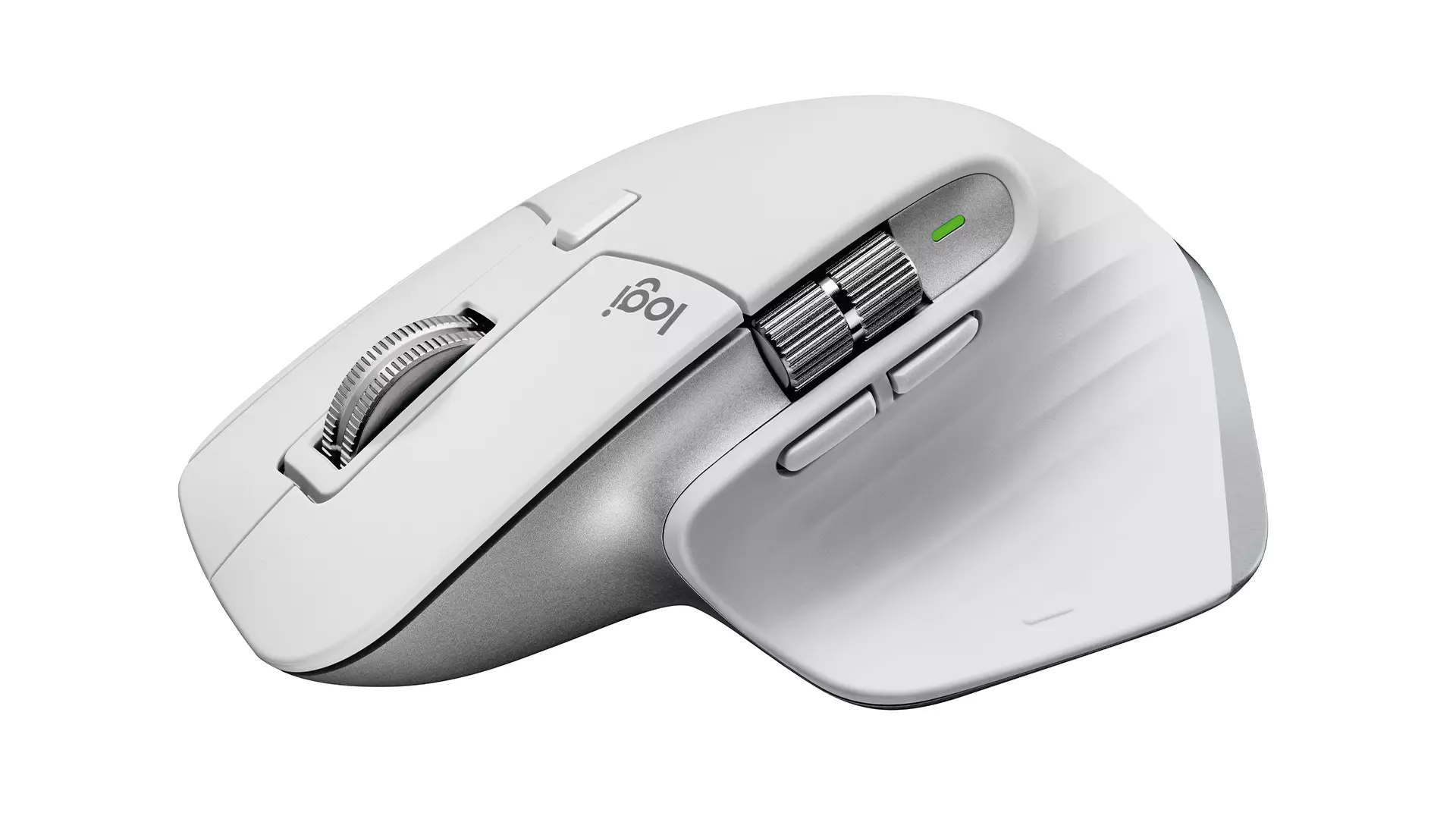 Mouse-ul Logitech MX Master 3S în alb.