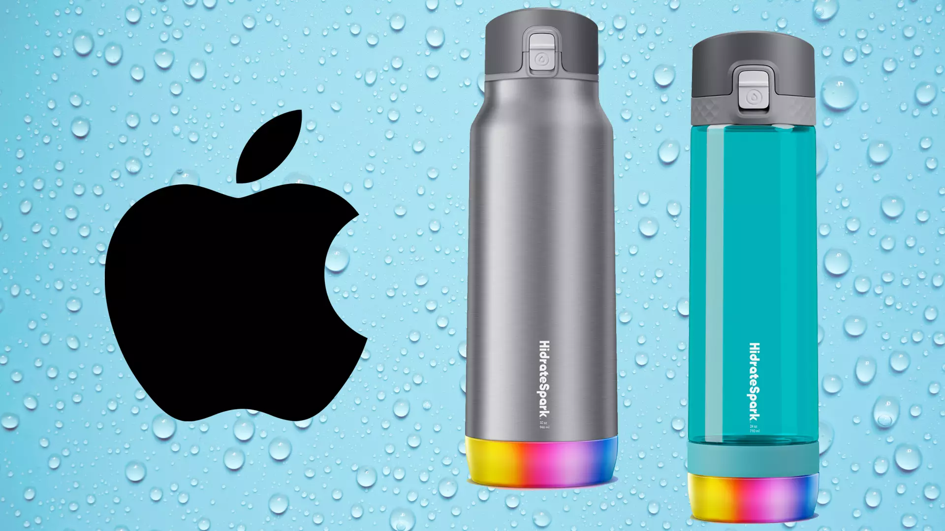 Apple brei sy reeks toebehore uit met ... Slim waterbottels?