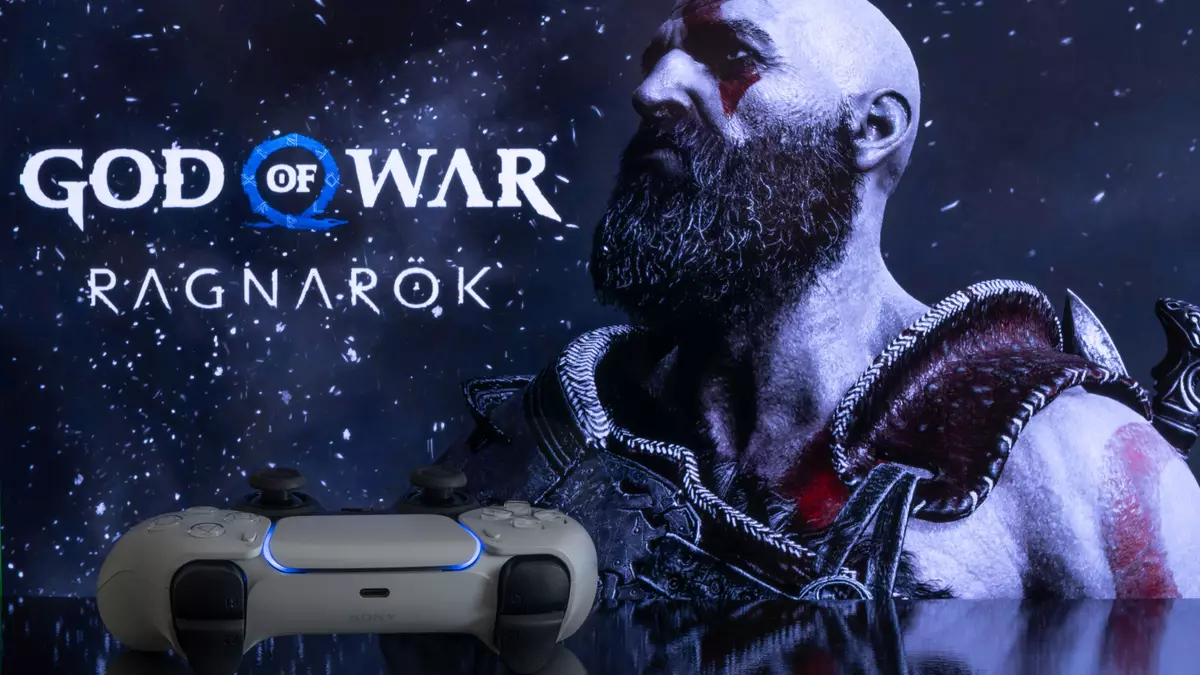 God Of War Ragnarok ، لعبة Playstation الحصرية الجديدة مع وحدة تحكم Dual Sense ، تركيز انتقائي