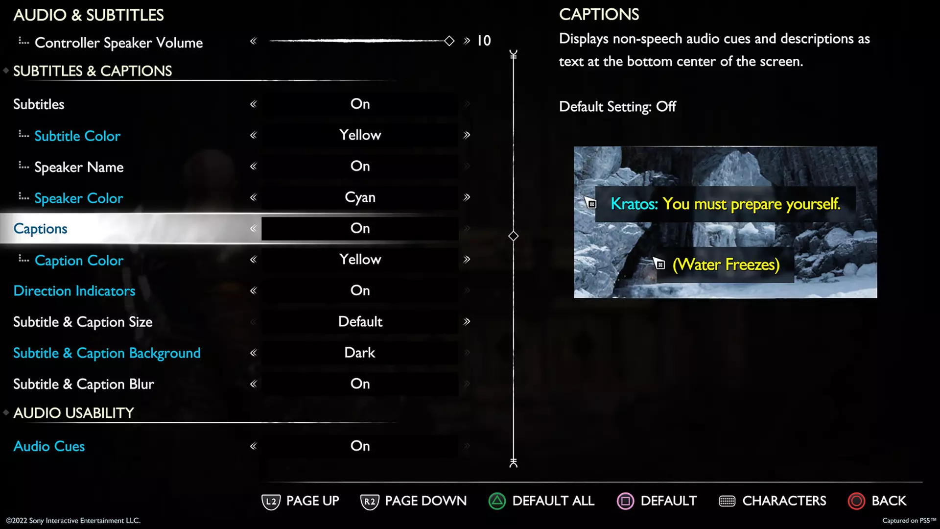 Opzioni audio e sottotitoli personalizzabili del gioco