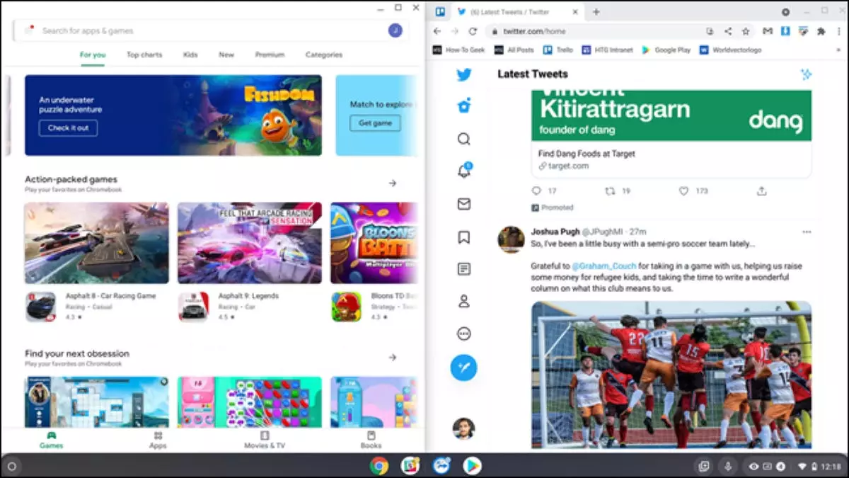 Chrome OS osztott nézet