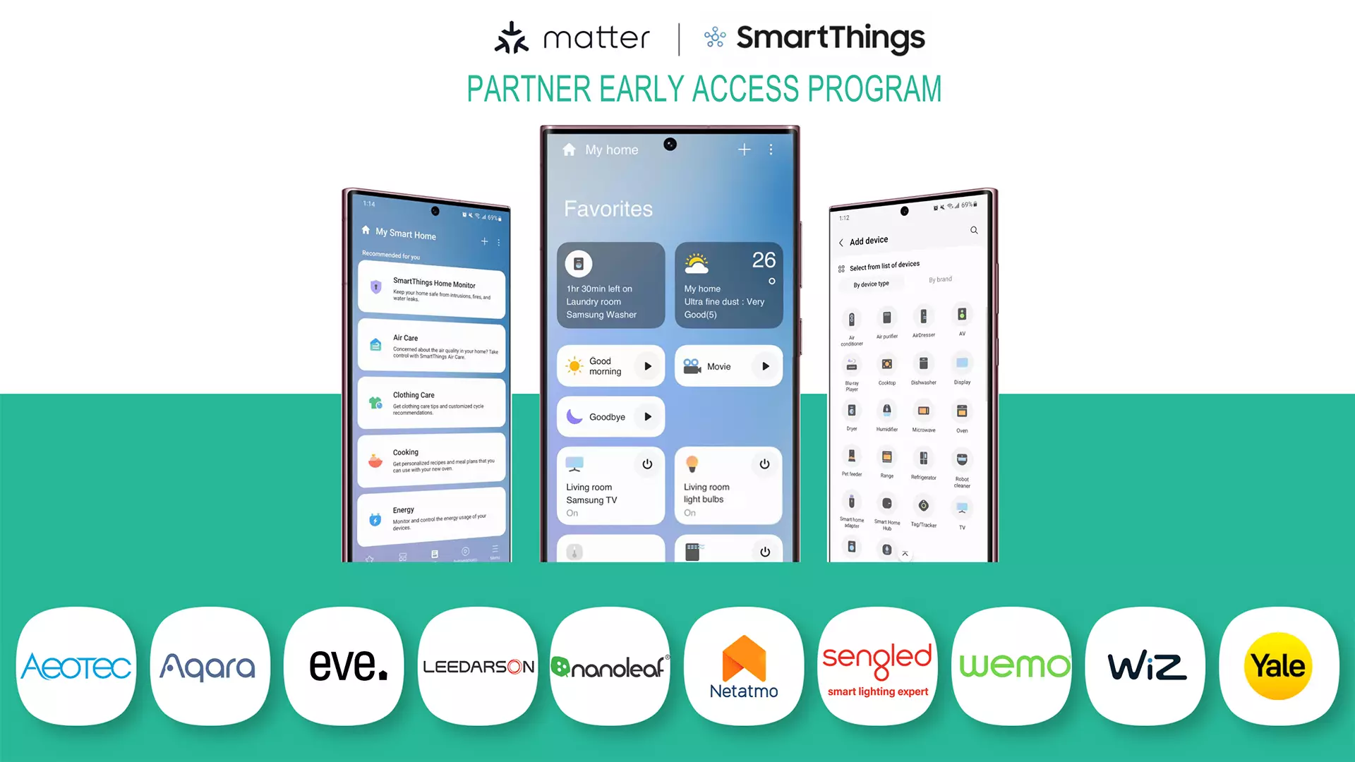 Samsung SmartThings هو أول موقع اختبار للمادة
