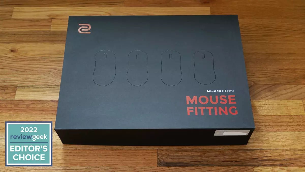 La skatolo de ZOWIE Mouse Fitting Kit