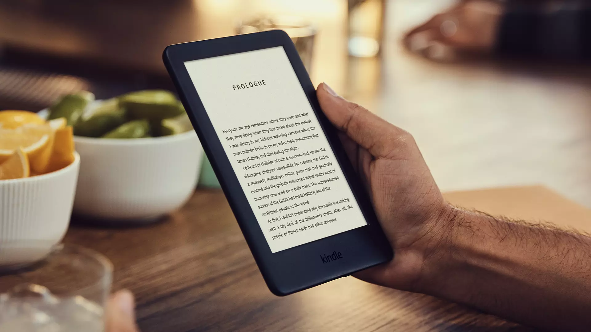 I-Amazon Kindle e-reader.