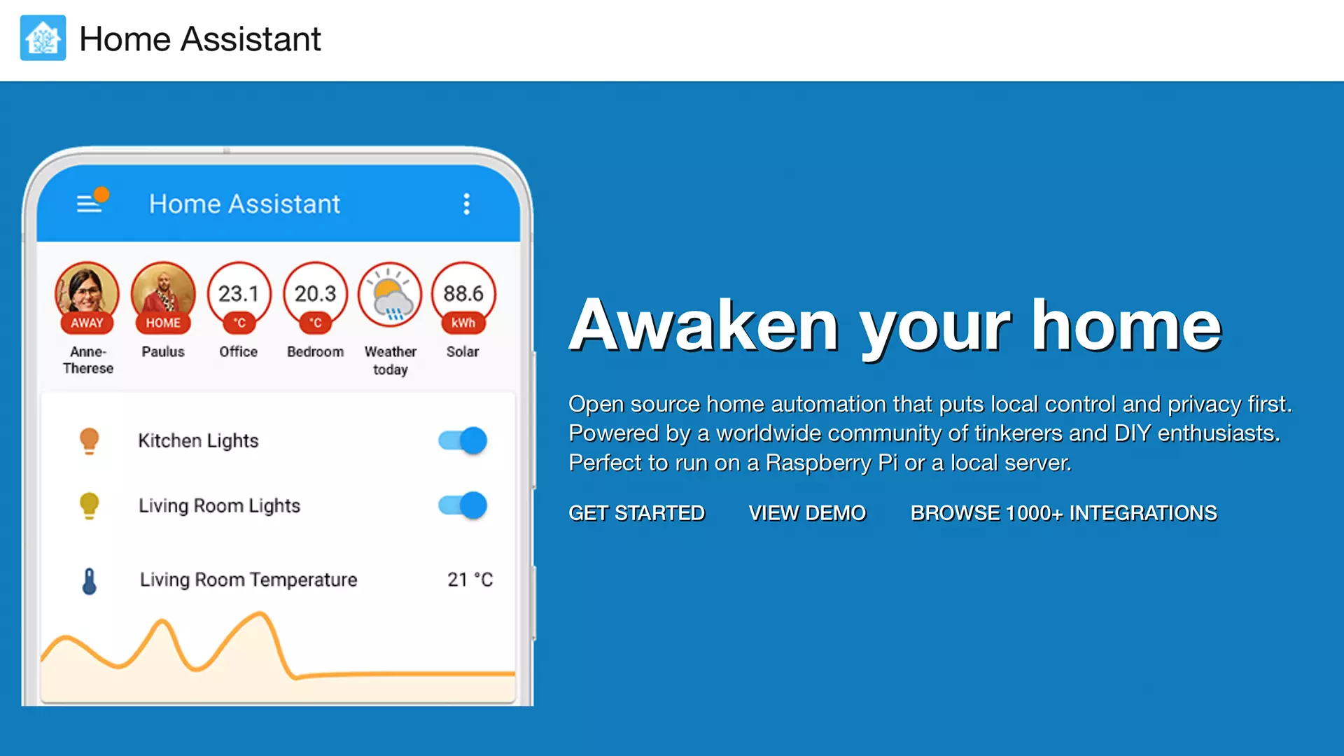 O banner do Home Assistant.