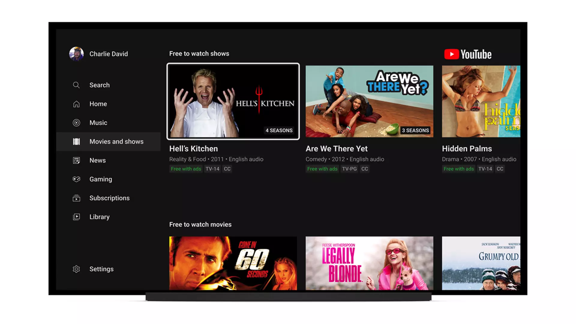 YouTube tarjoaa nyt 4 000 jaksoa ilmaisia TV-ohjelmia, mukaan lukien "Hell's Kitchen"