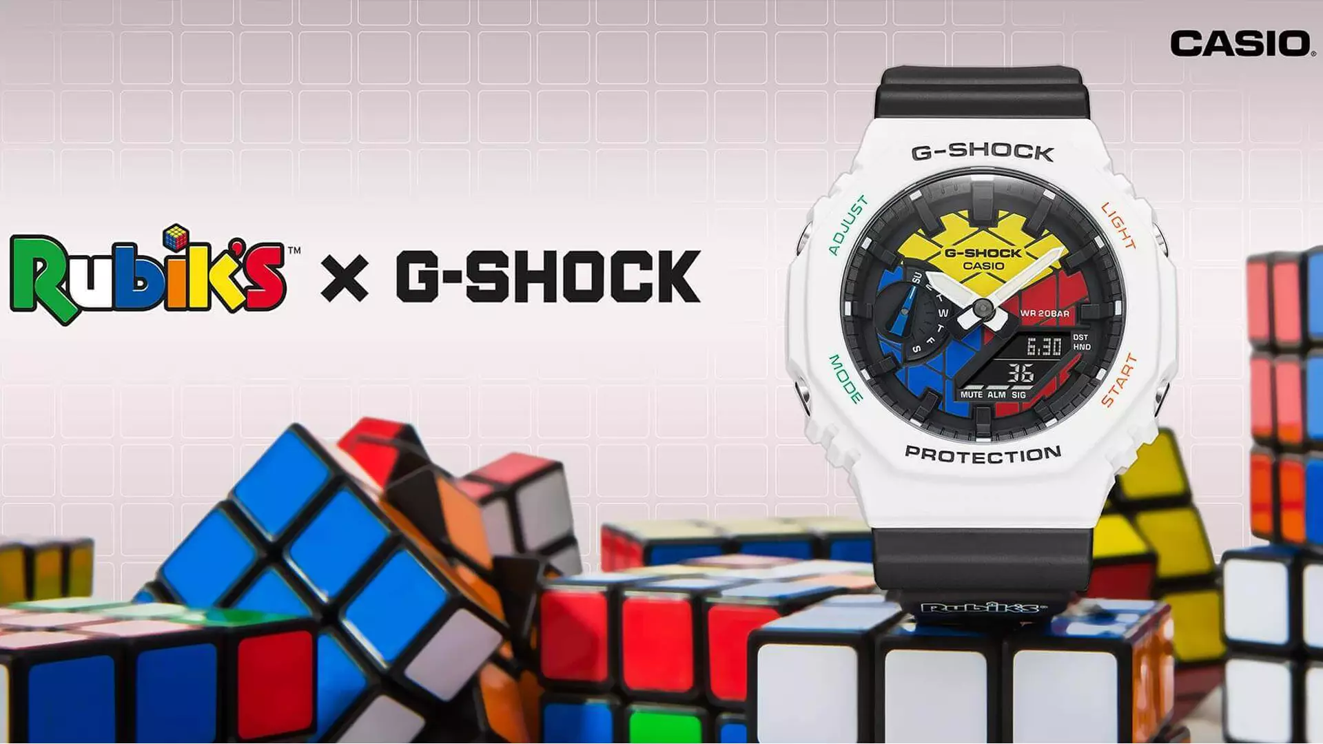 Casio Goes Retro with a New Rubik's Cube-Inspired G-Shock Watch