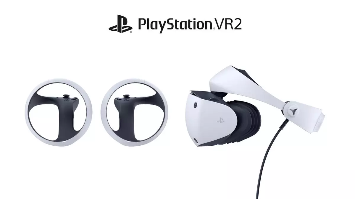 Playstation VR2 headset en kontroleerder beelde vrygestel