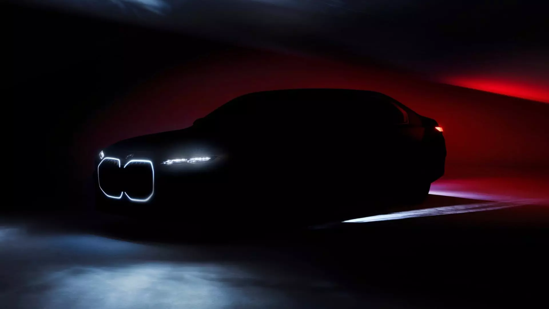 BMW i7 EV Teaser avslører glødende frontend før utgivelsen