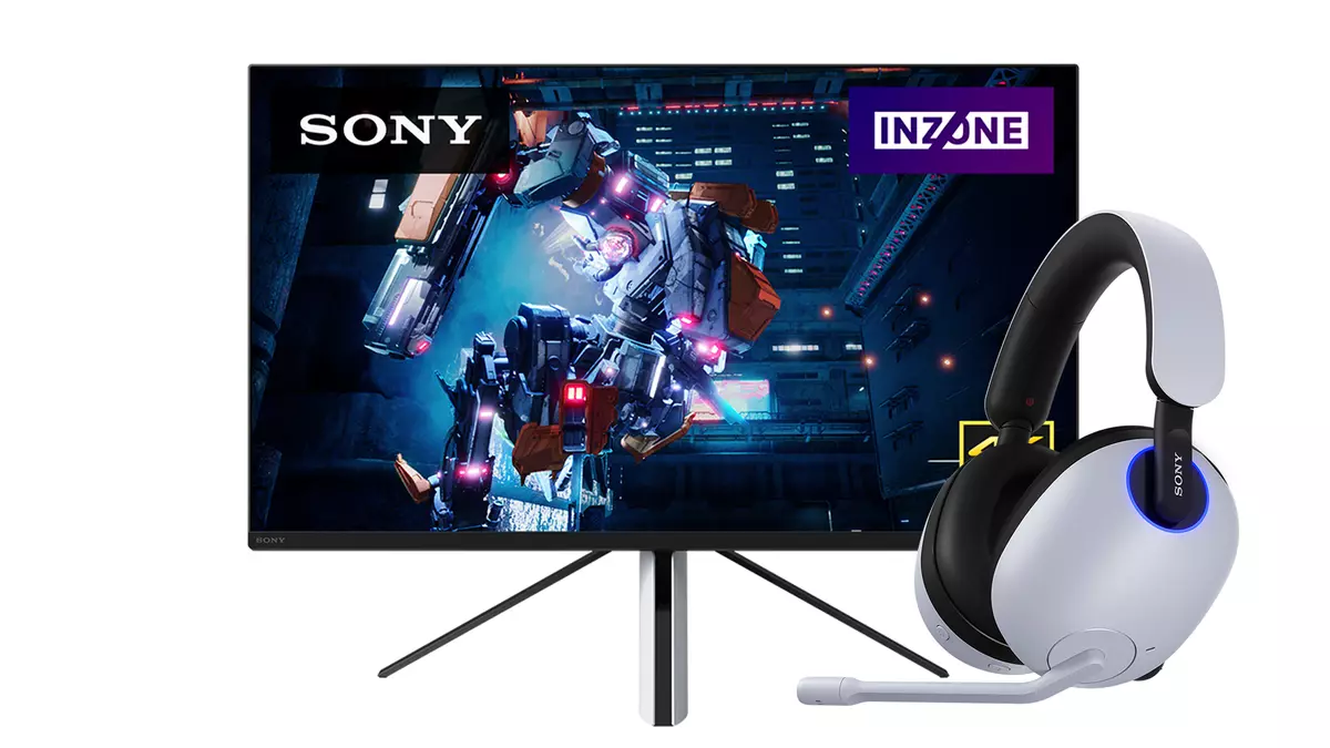 Sony InZone gaming monitor sy headset.