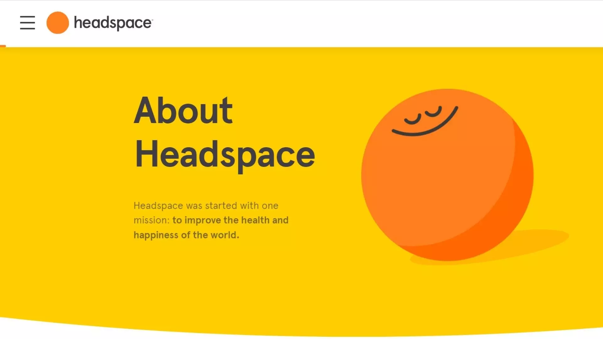אתר headspace המסביר מה החברה עושה