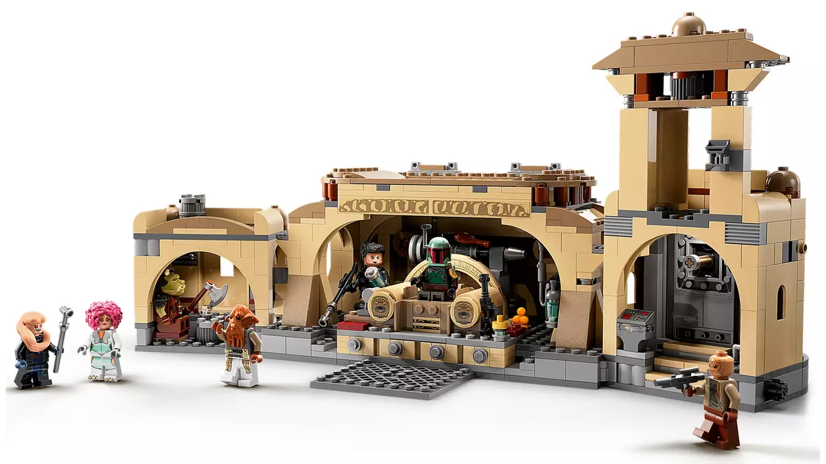 Boba Fett Throne Room LEGO топтому үч бөлмөнү жана Минифигураларды ачуу үчүн ачылды.