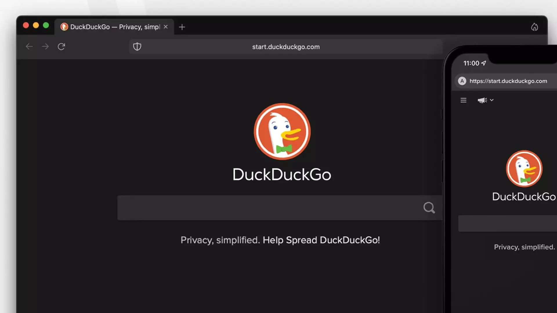 Sebatli se Secha sa DuckDuckGo se ke ke sa u tsometsa joaloka Google Chrome