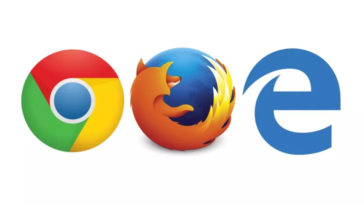 Tre vigtigste webbrowser-ikoner