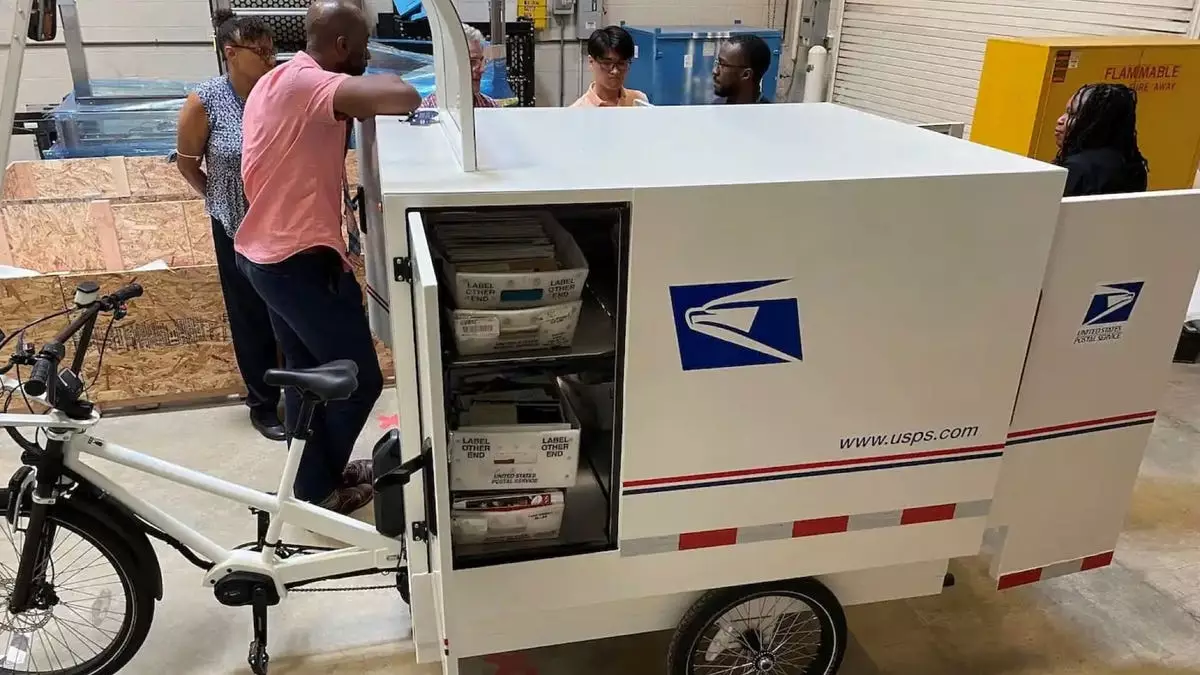 USPS е-велосипед за испорака на пошта