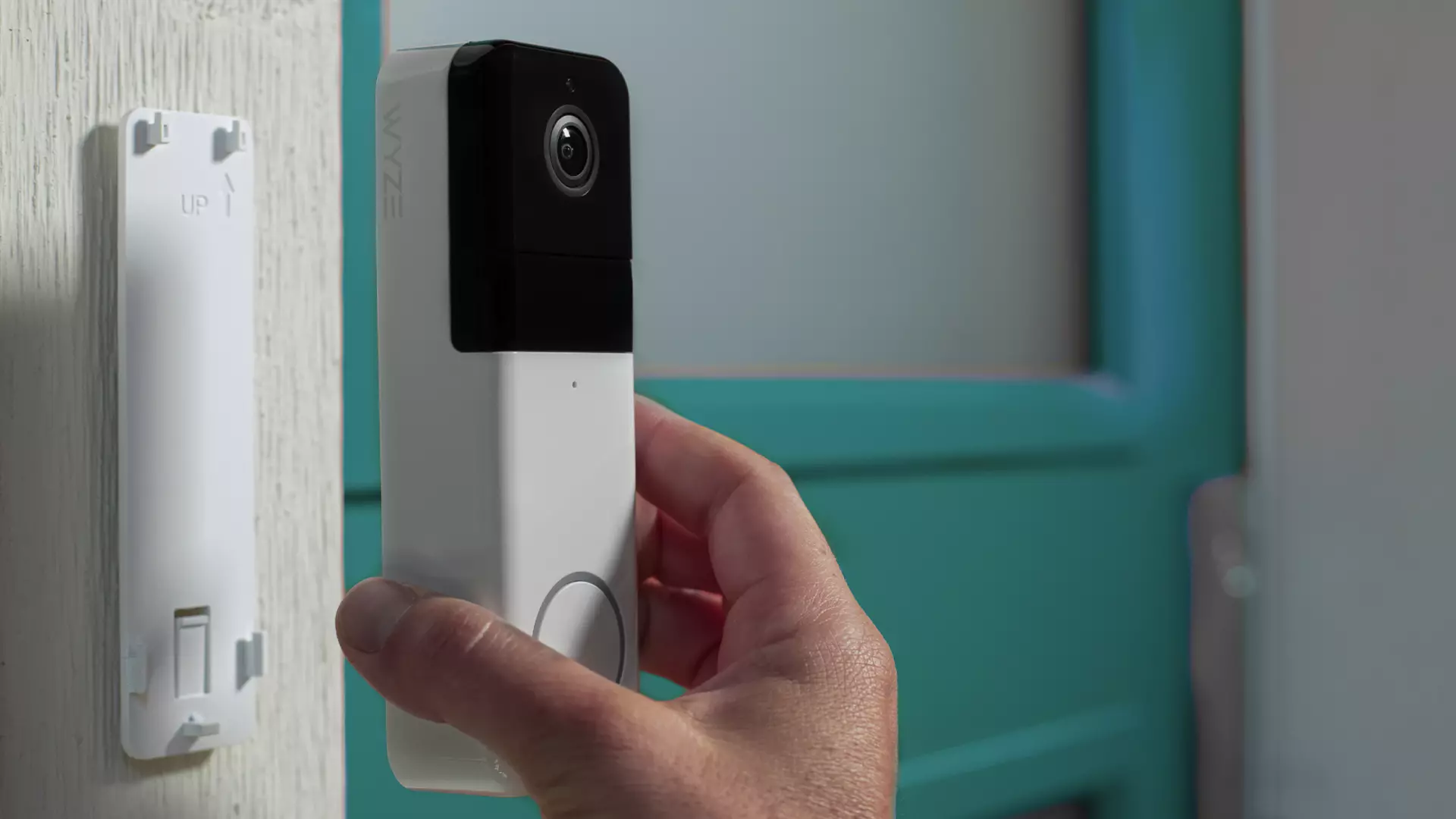 ଏକ ଘର ବାହାରେ Wyze Video Doorbell Pro |