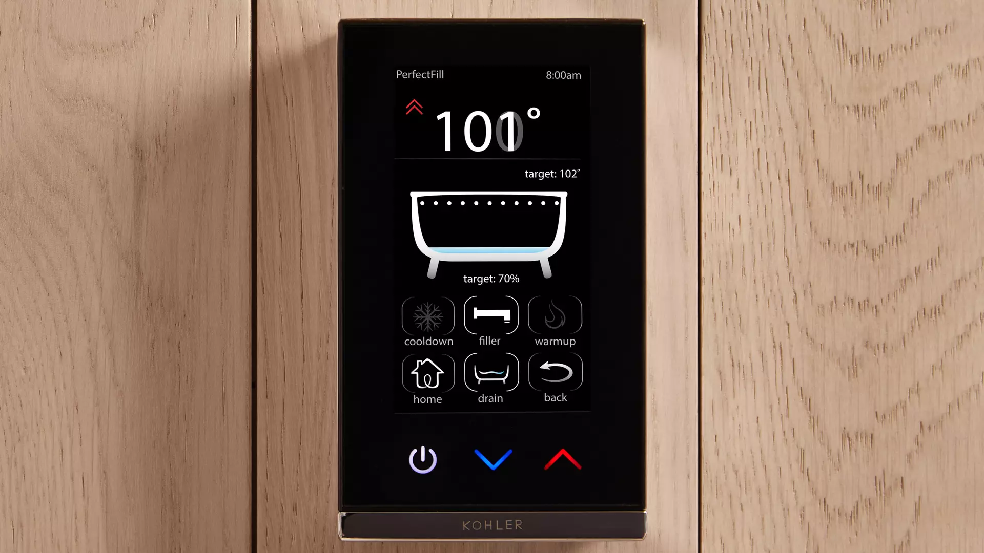 Kohler PerfectFill smart bath controller.