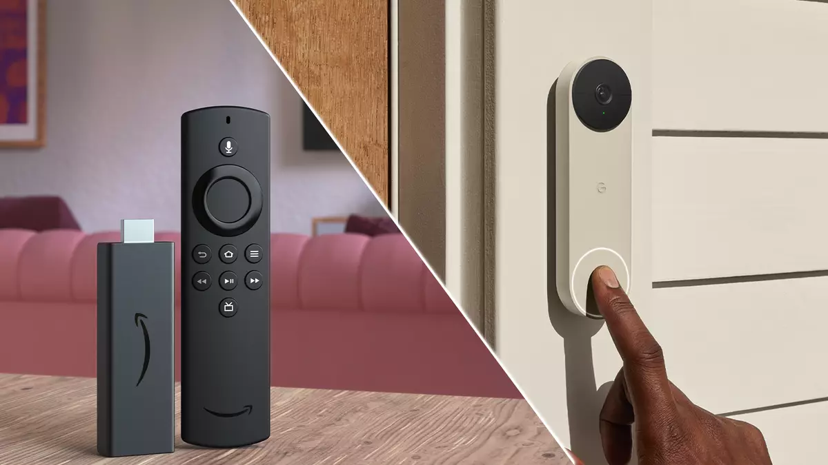 „Fire TV Stick Lite“ su „Nest Doorbell“ (baterija)