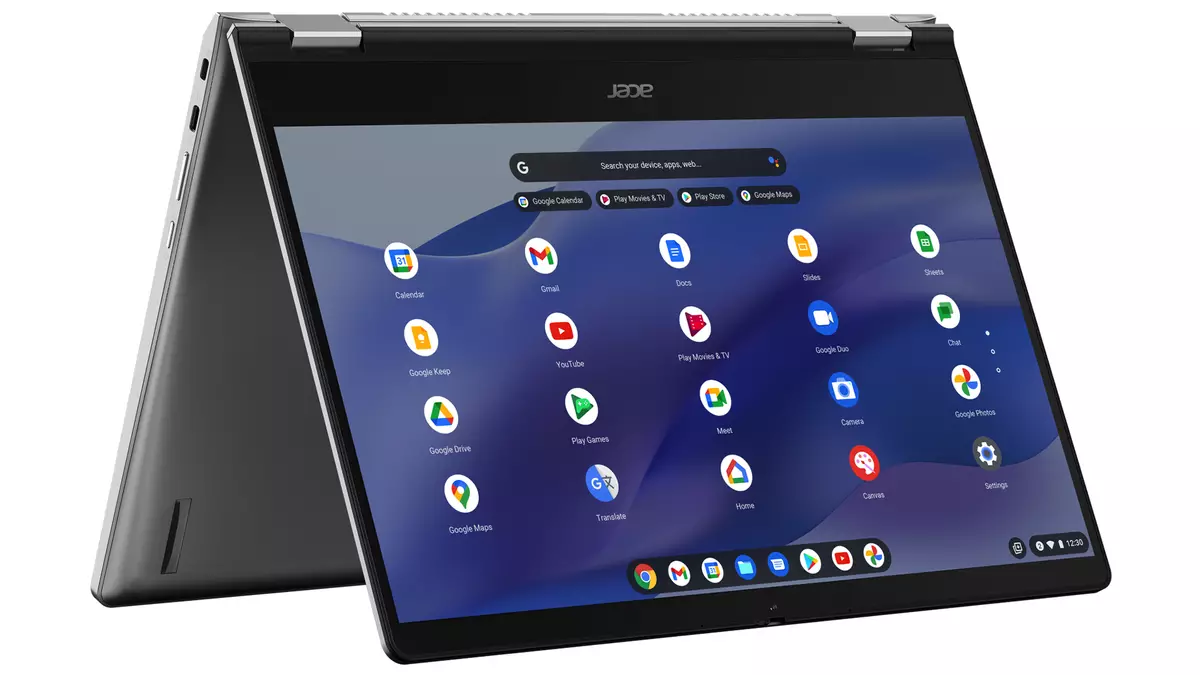 Den Acer Chromebook Spin 514 am Tablet Modus.